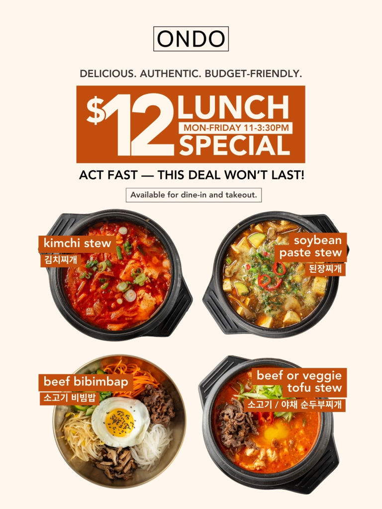 ONDO Promos Santa Ana | ONDO Korean Tofu & Pot Rice